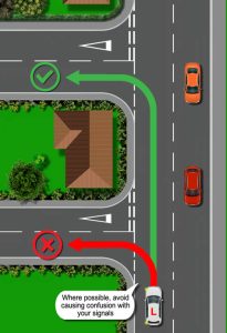 Use of Signals at a Left Turn - Learn Automatic