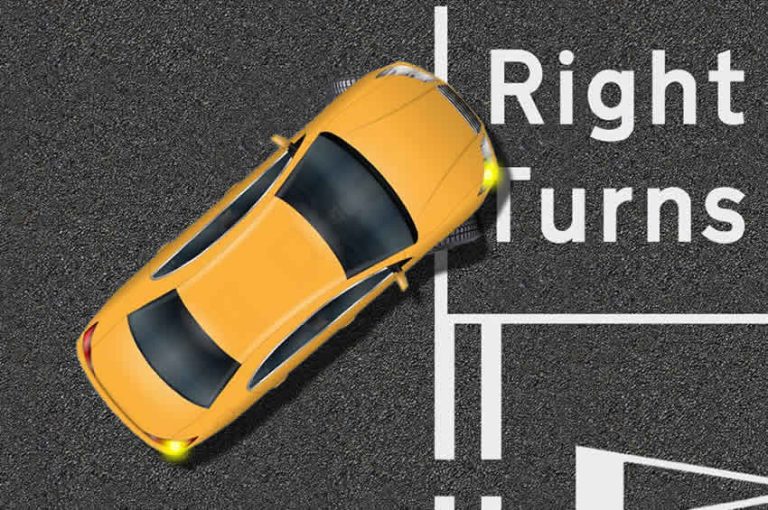 How to Turn Right in a Automatic Car - Learn Automatic
