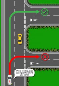 Use of Signals at a Right Turn - Learn Automatic